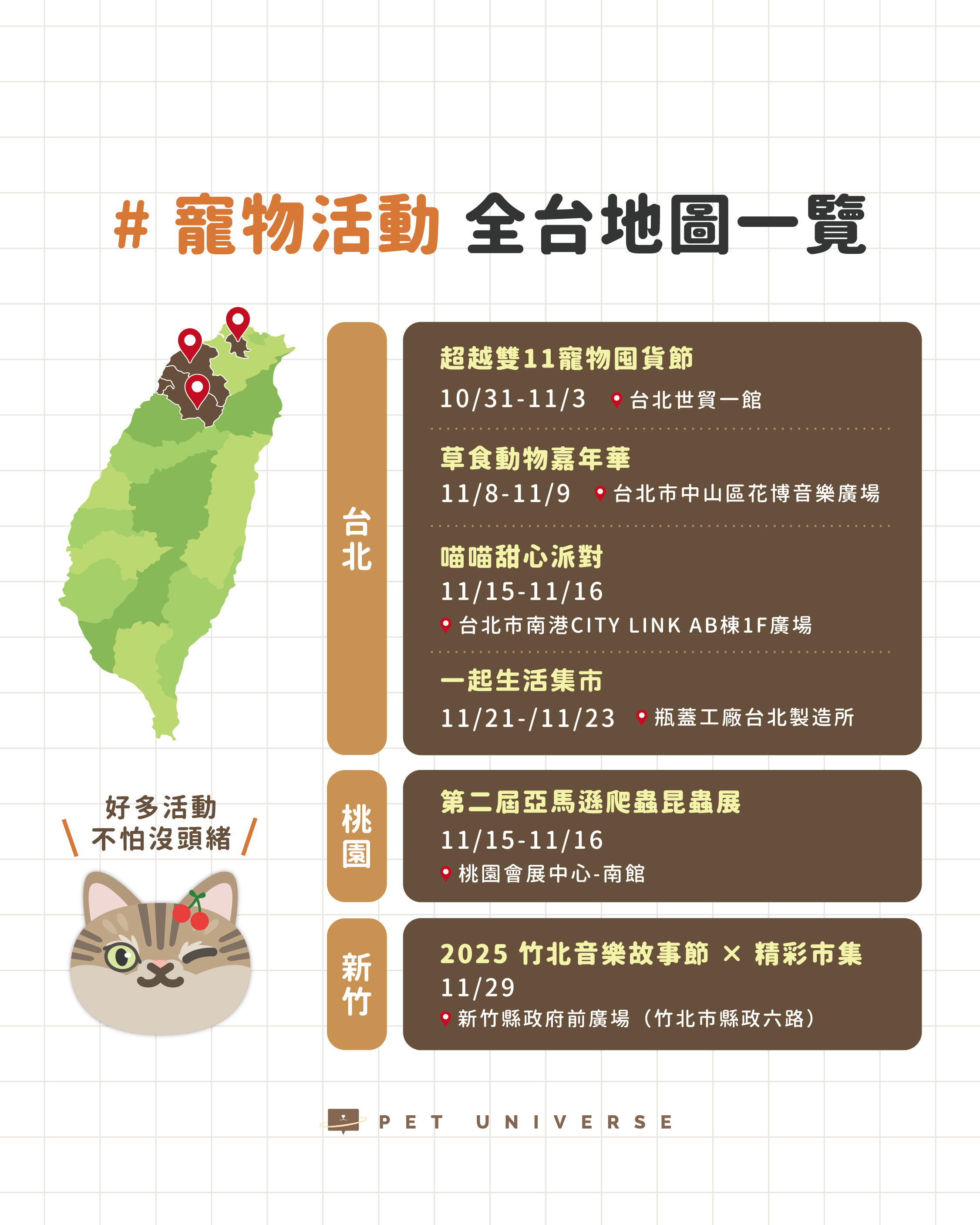 【2025】11月寵物活動懶人包﻿｜全台寵物好去處一覽 - 萌寵宇宙Pet Universe